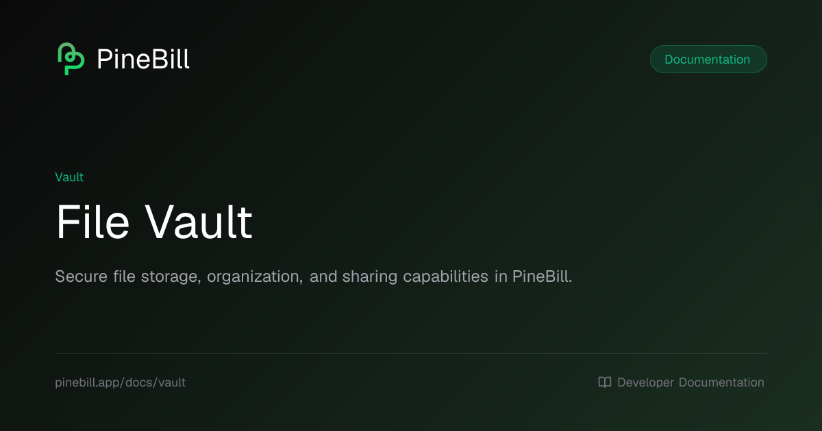 File Vault | PineBill Documentation